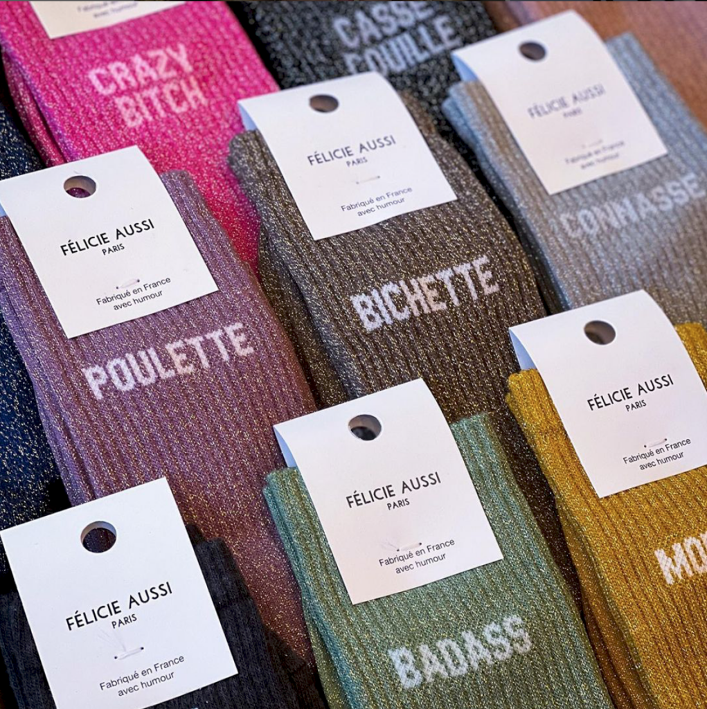 Chaussettes femme lurex - Badass - Maison EM
